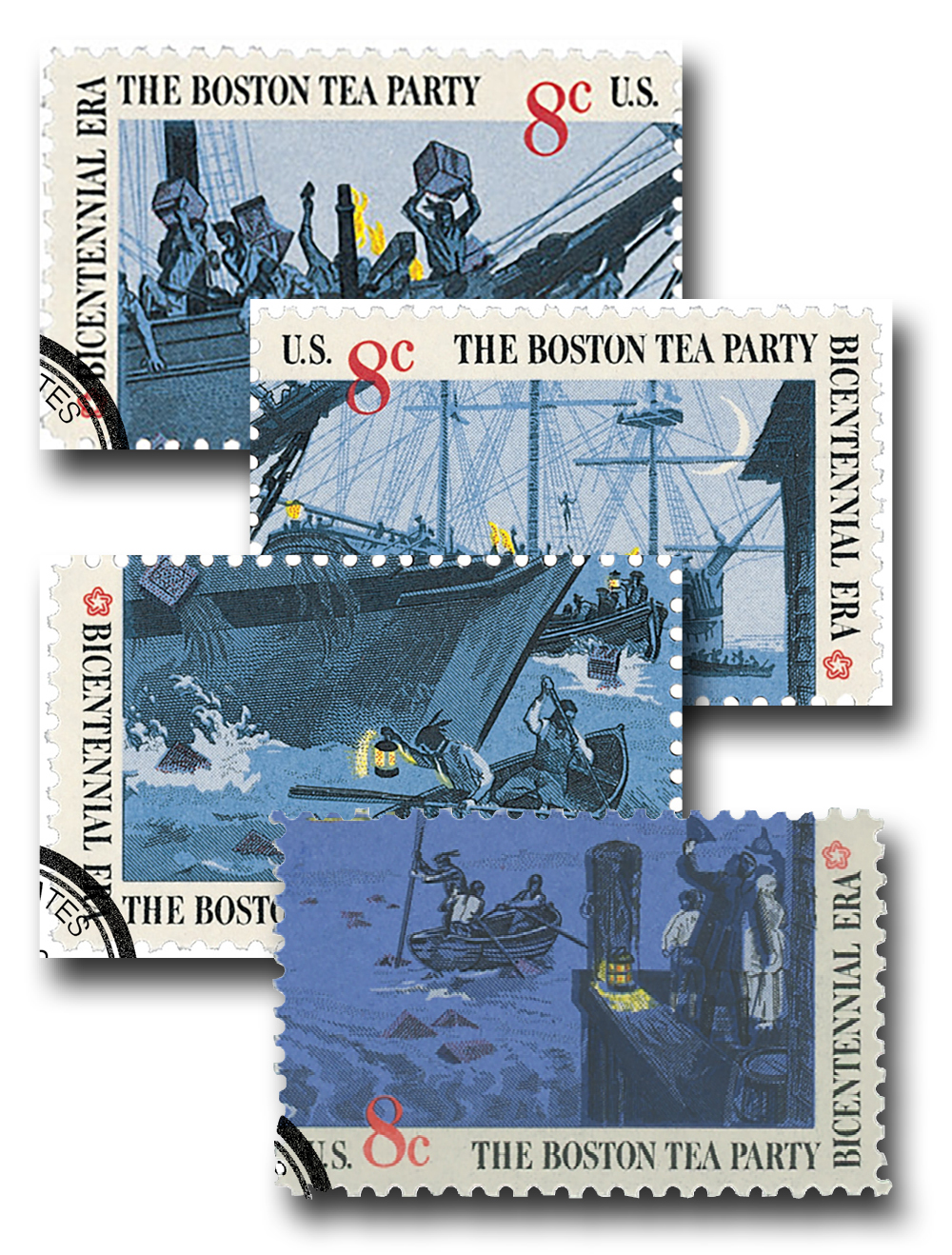 1480-83 - 1973 8c Boston Tea Party - Mystic Stamp Company