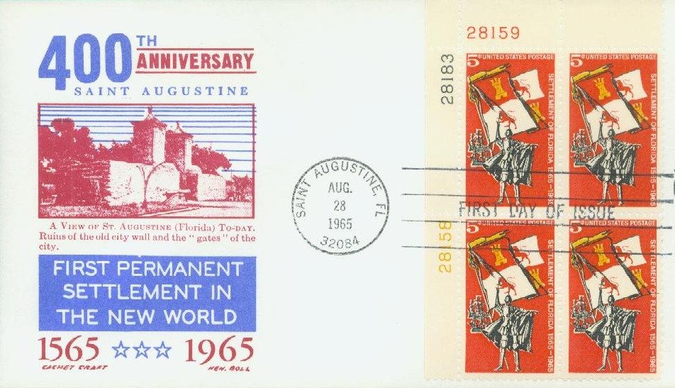 1271 - 1965 5c Florida Settlement - Mystic Stamp Company