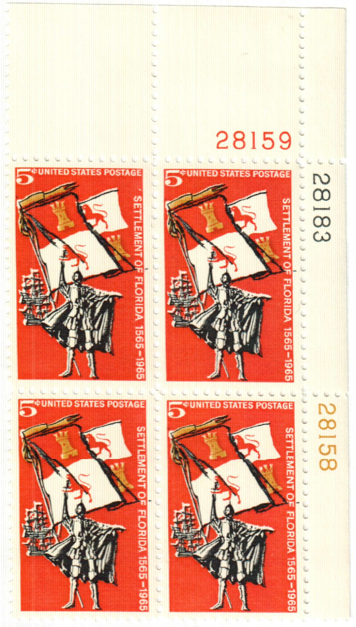 1271 - 1965 5c Florida Settlement - Mystic Stamp Company