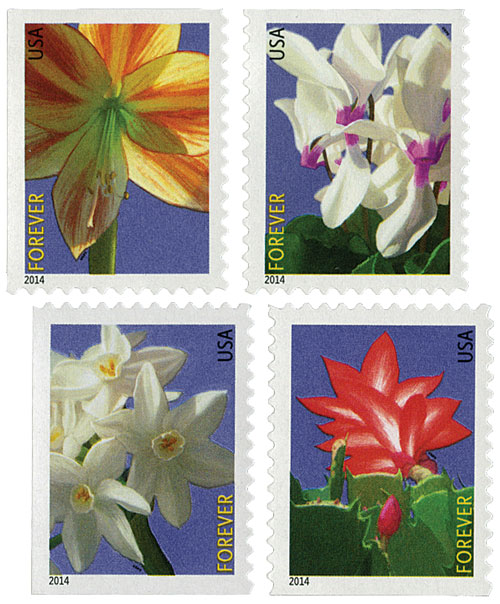 4862-65 - 2014 First-Class Forever Stamp - Winter Flowers - Mystic ...