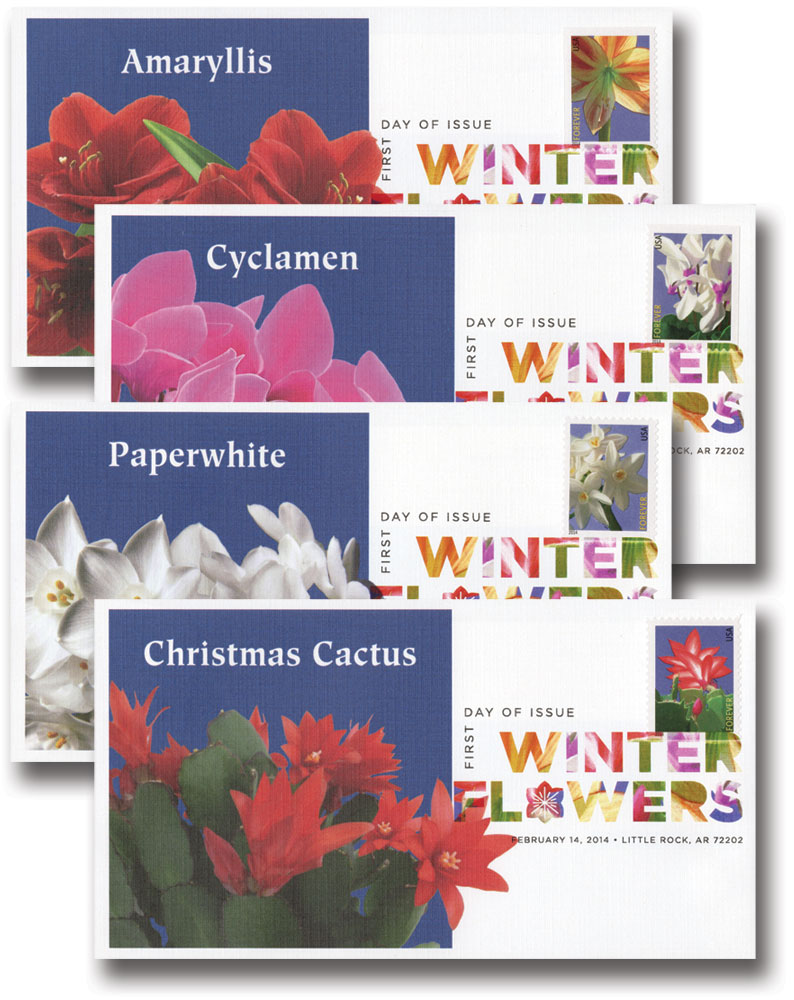 4862-65 - 2014 First-Class Forever Stamp - Winter Flowers - Mystic ...