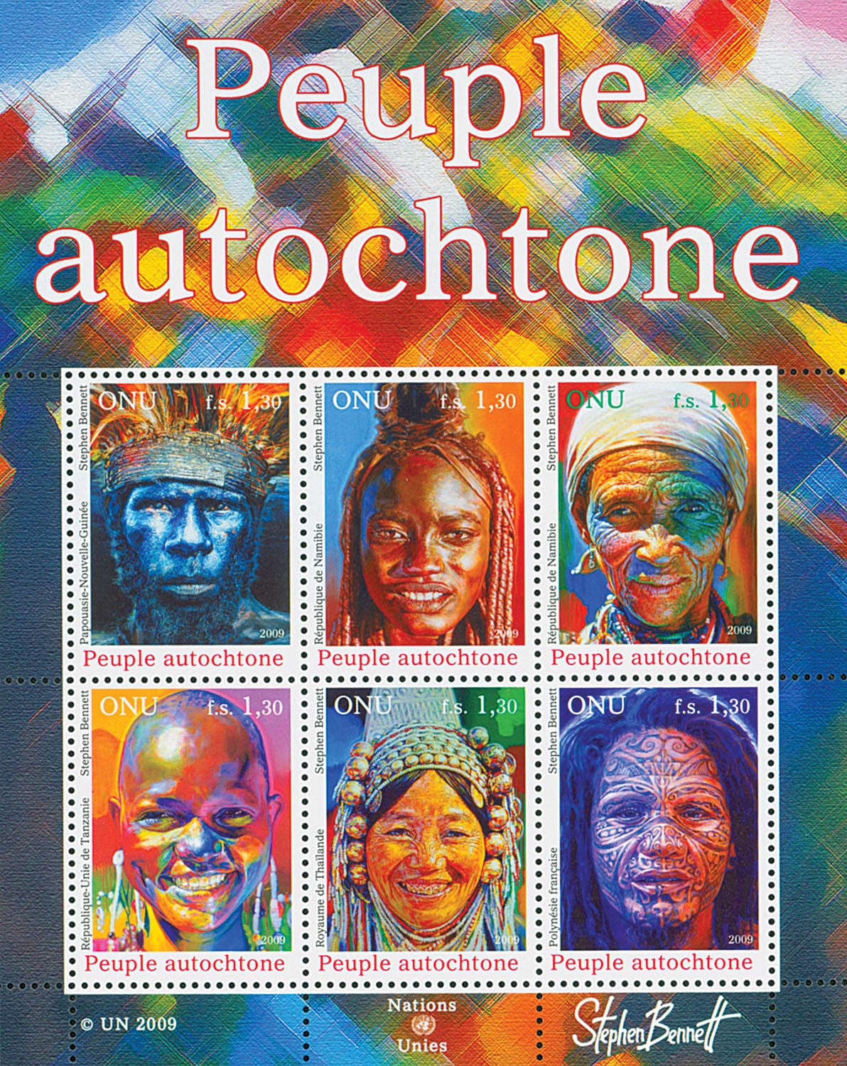 UNG511 - 2009 f.s. 1.30 Indigenous People sheet - Mystic Stamp Company