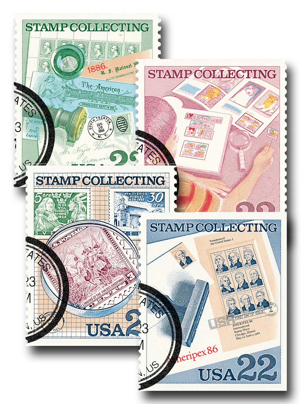 2198-2201 - 1986 22c Stamp Collecting - Mystic Stamp Company