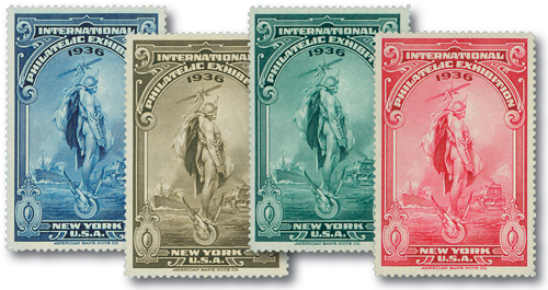 M1059 - 1936 Philatelic Exhibition Poster Stamps - Mystic Stamp Company