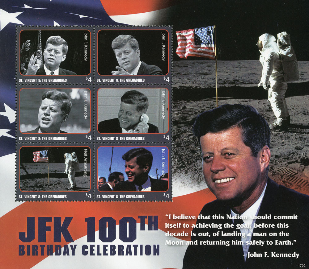 M11851 - 2017 JFK 100th Birth Anniv-Moon Landing - Mystic Stamp Company