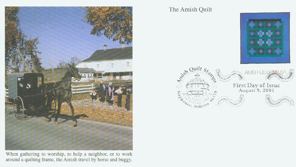 3527 - 2001 34c Amish Quilts: Purple border, Double Nine Patch - Mystic ...
