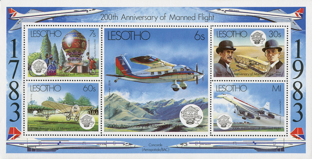 M12131 - 1983 200th Anniversary of Manned Flight, Mint Souvenir Sheet ...