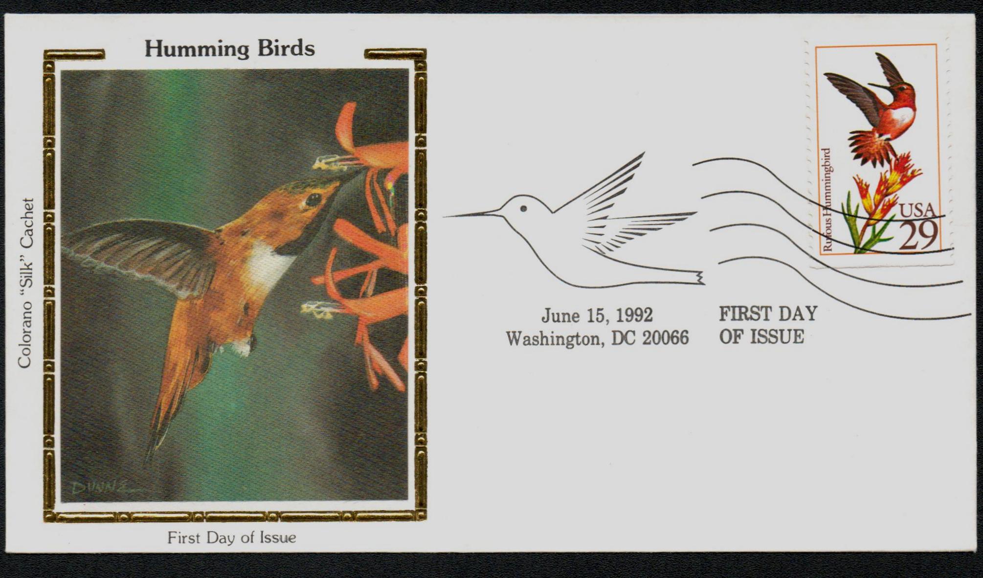 2645 - 1992 29c Hummingbirds: Rufous - Mystic Stamp Company