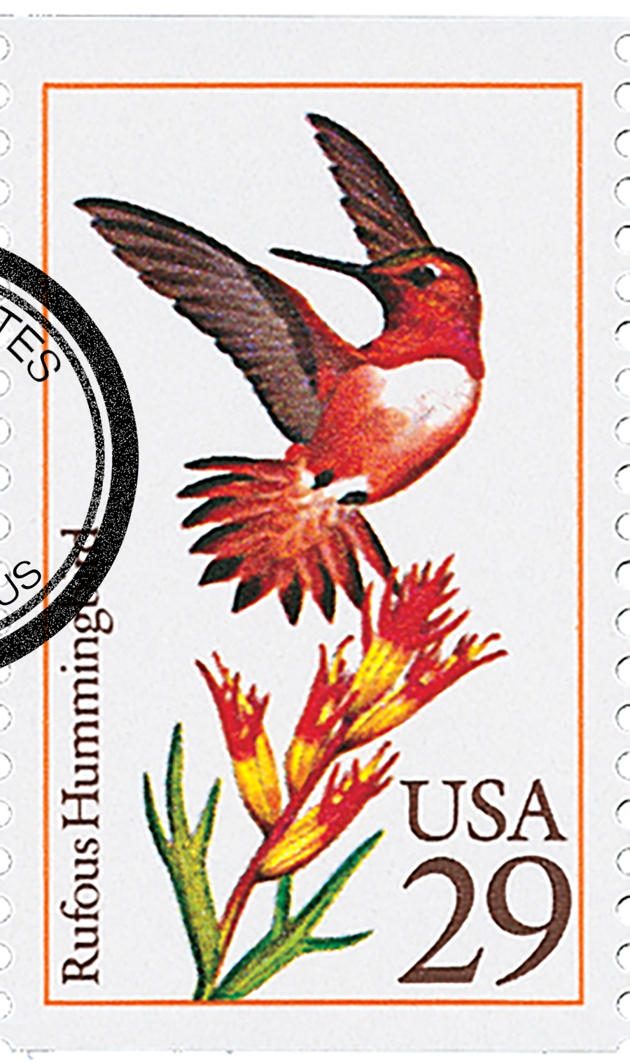 2645 - 1992 29c Hummingbirds: Rufous - Mystic Stamp Company