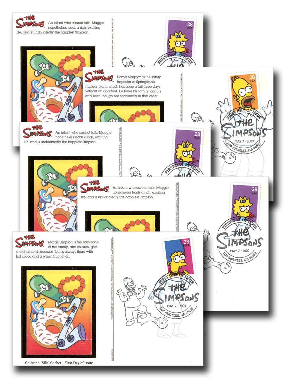 UX557-61 - 2009 28c Simpsons postal card - Mystic Stamp Company