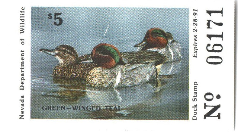 SDNV12 - 1990 Nevada State Duck Stamp - Mystic Stamp Company