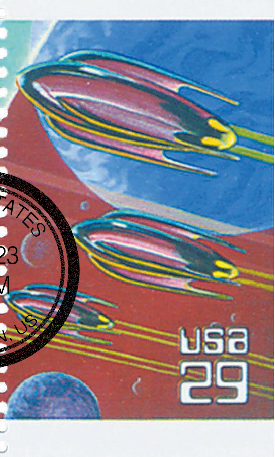 2745 - 1993 29c Space Fantasy: Space Ships - Mystic Stamp Company