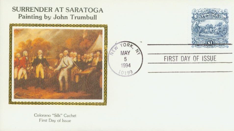 2590 - 1994 $1 Surrender of Burgoyne - Mystic Stamp Company