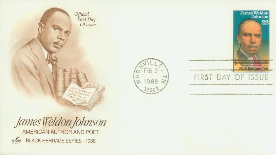 2371 - 1988 22c Black Heritage: James Weldon Johnson - Mystic Stamp Company