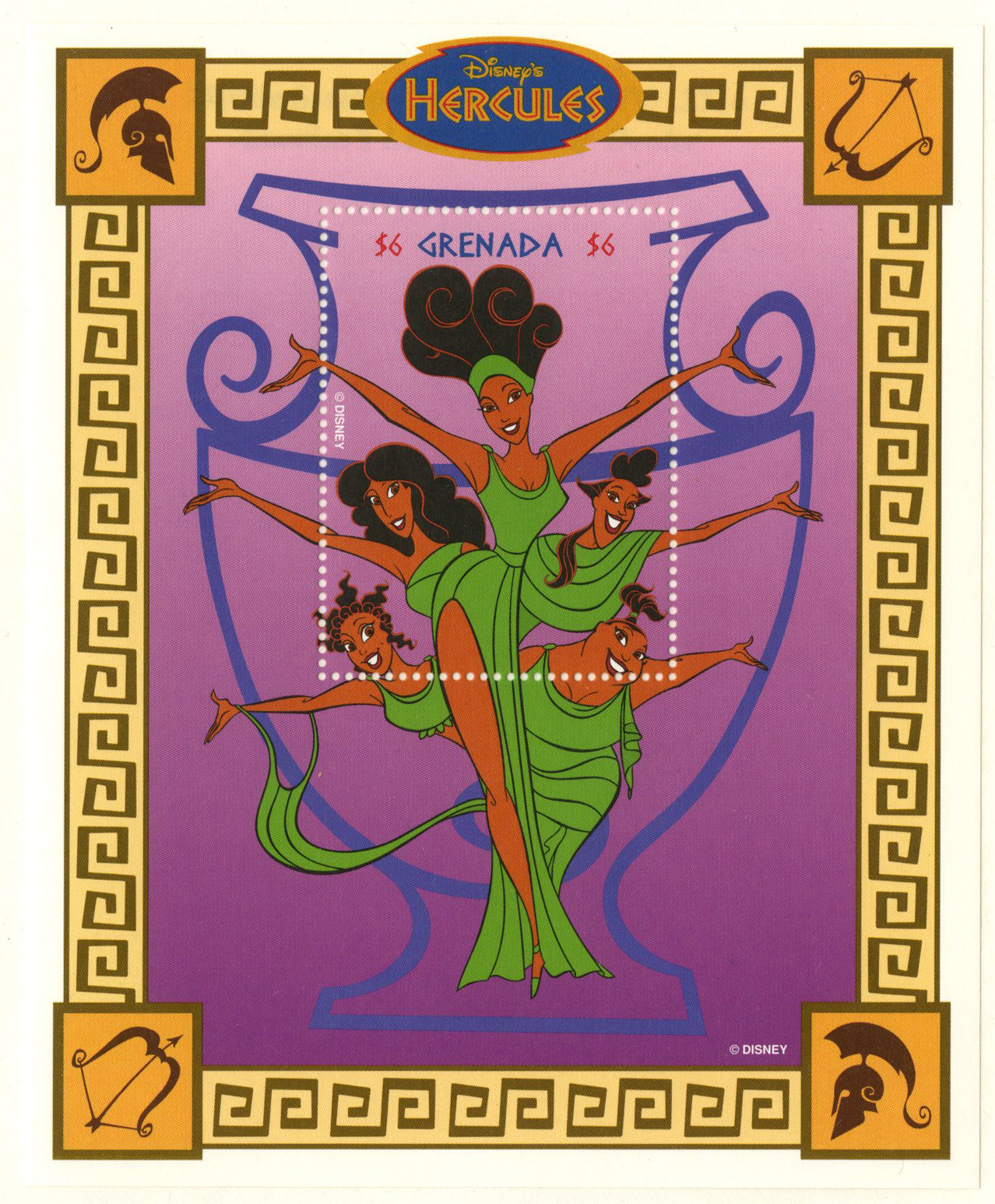 MDS324C - 1997 Disney's Hercules, Calliope, Mint Souvenir Sheet ...