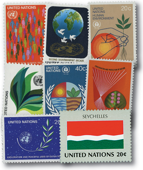 UNYS1982 - 1982 United Nations New York Year Set - Mystic Stamp Company