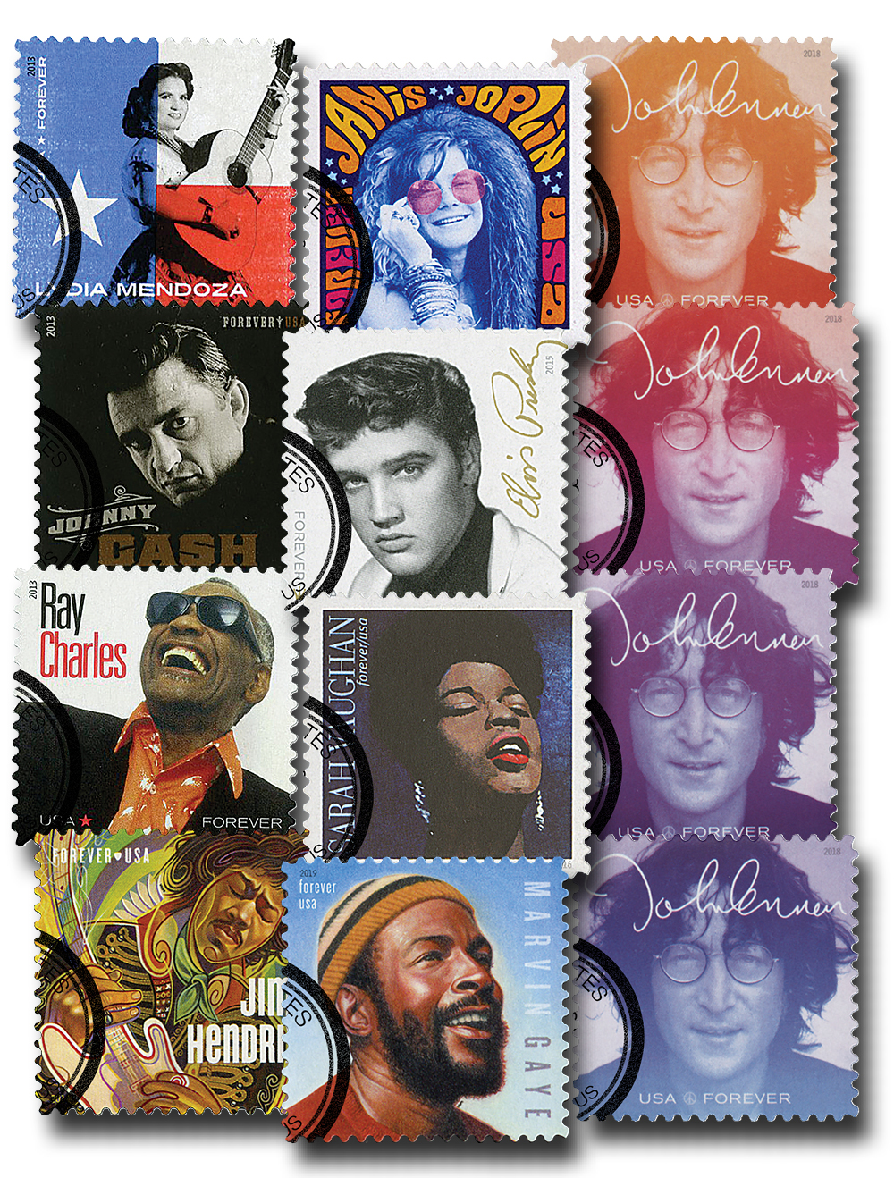 4786/5371 - 2013-19 Music Icons Complete Set - Mystic Stamp Company