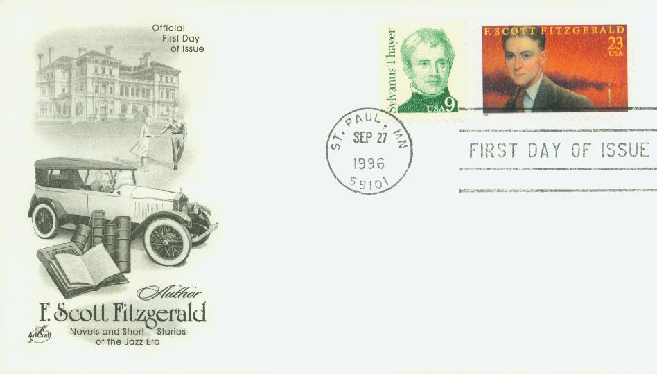 3104 - 1996 23c Literary Arts: F. Scott Fitzgerald - Mystic Stamp Company