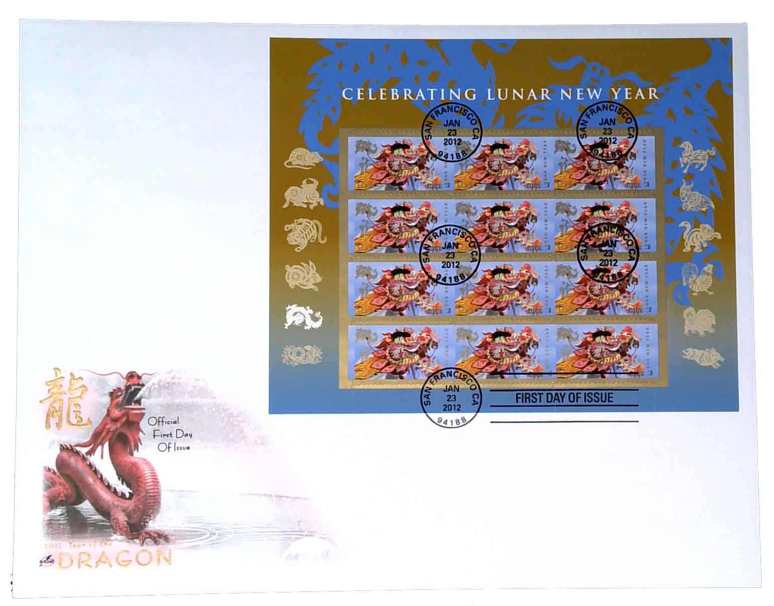 4623 - 2012 First-Class Forever Stamp - Chinese Lunar New Year: Year of ...