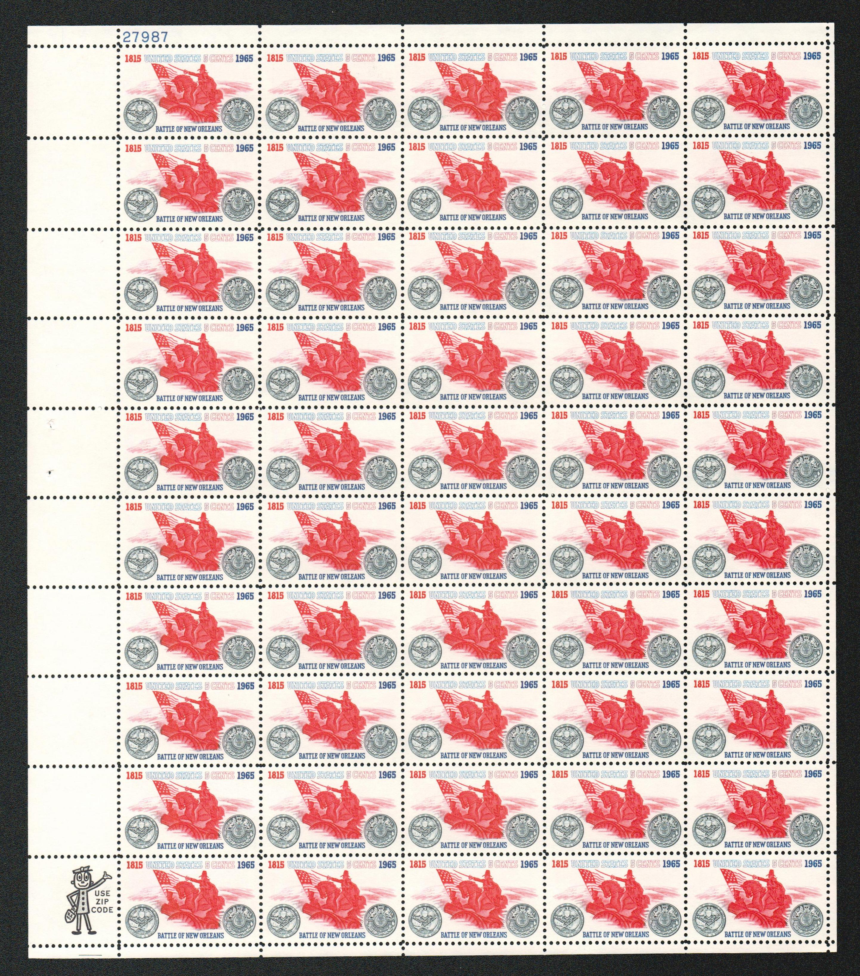 1261 - 1965 5c Battle of New Orleans - Mystic Stamp Company