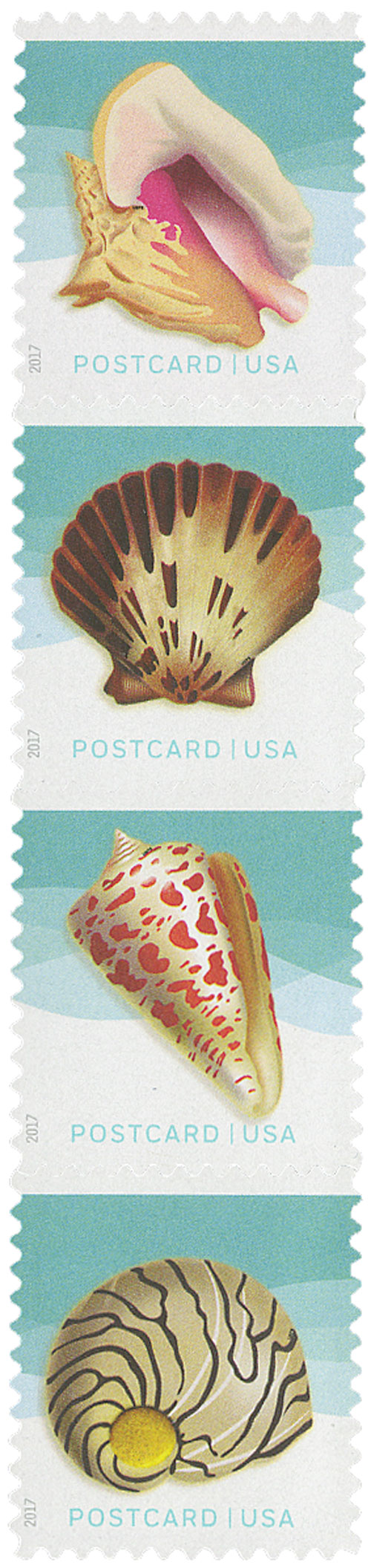 5163-66 - 2017 34c Seashells - Mystic Stamp Company