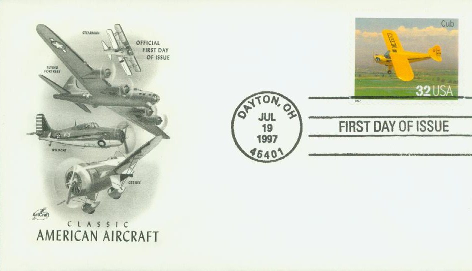 3142c - 1997 32c Classic American Aircraft: Cub - Mystic Stamp Company