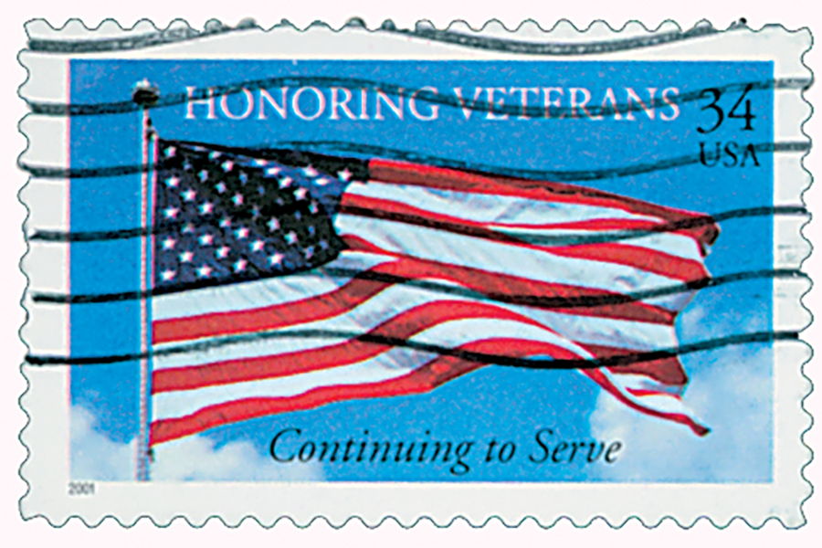 3508 - 2001 34c Honoring Veterans - Mystic Stamp Company