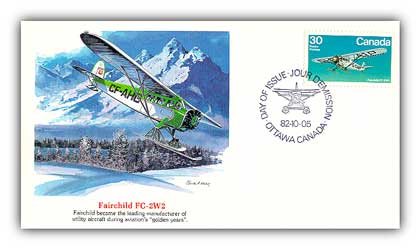 6A969 - 1982 30c Fairchild Aircraft FDC - Mystic Stamp Company