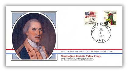 97422 - 1987 Washington Revisits Valley Forge - Mystic Stamp Company