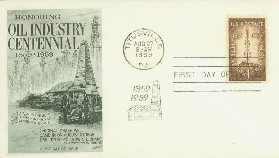 1134 - 1959 4c Petroleum Industry - Mystic Stamp Company