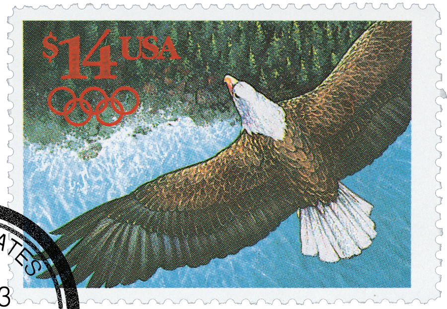 2542 - 1991 $14.00 Eagle, International Express Mail - Mystic Stamp Company