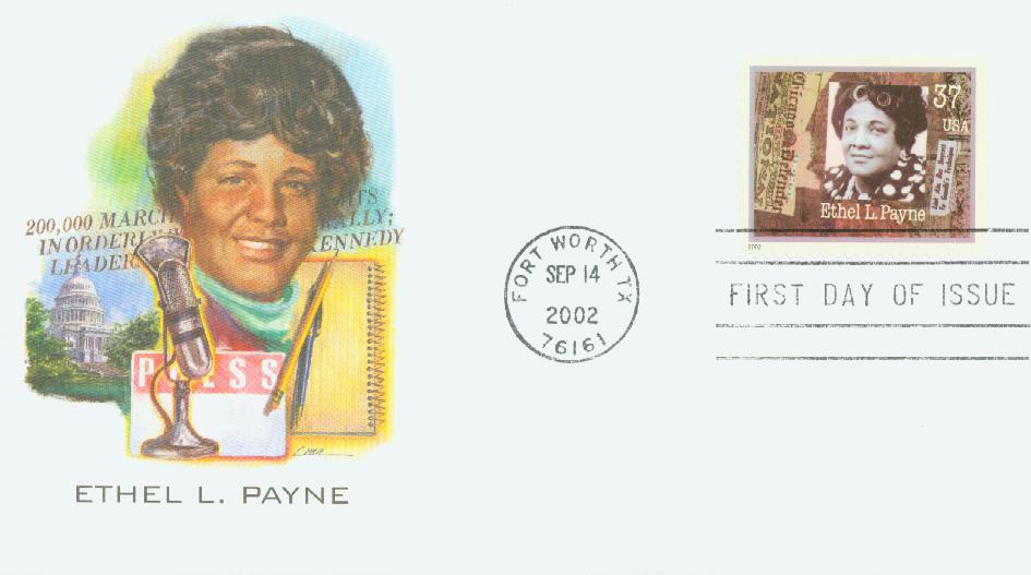 3667 - 2002 37c Women in Journalism: Ethel L. Payne - Mystic Stamp Company