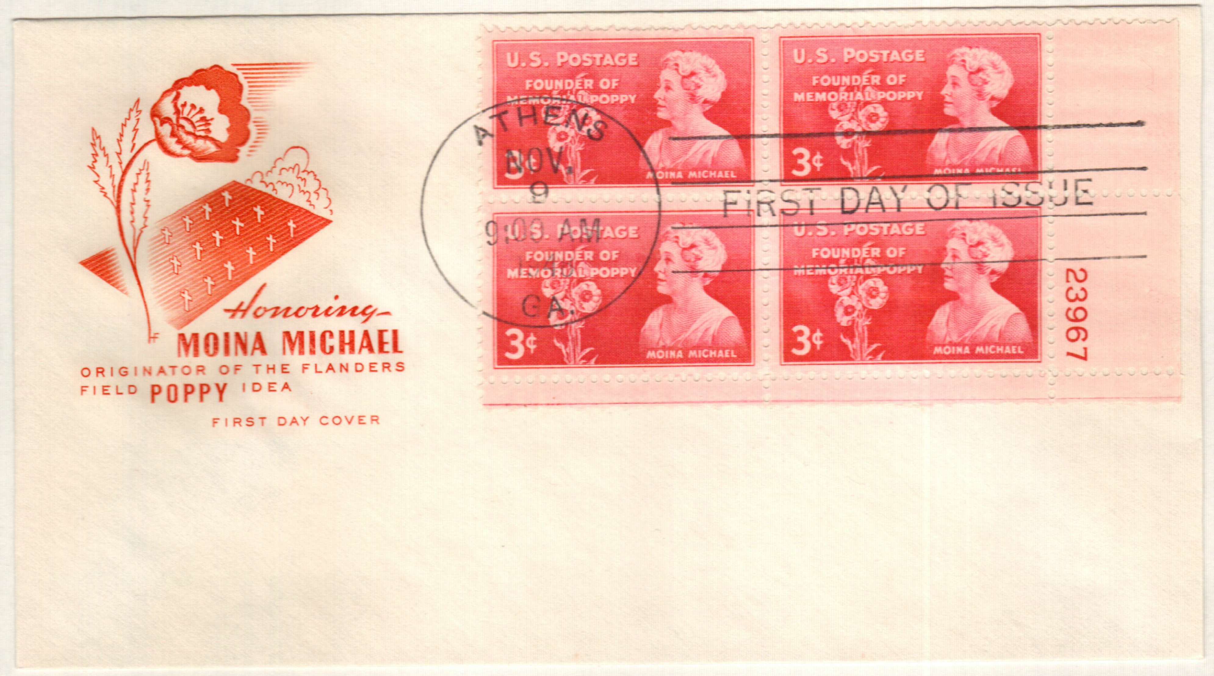 977 - 1948 3c Moina Michael - Mystic Stamp Company