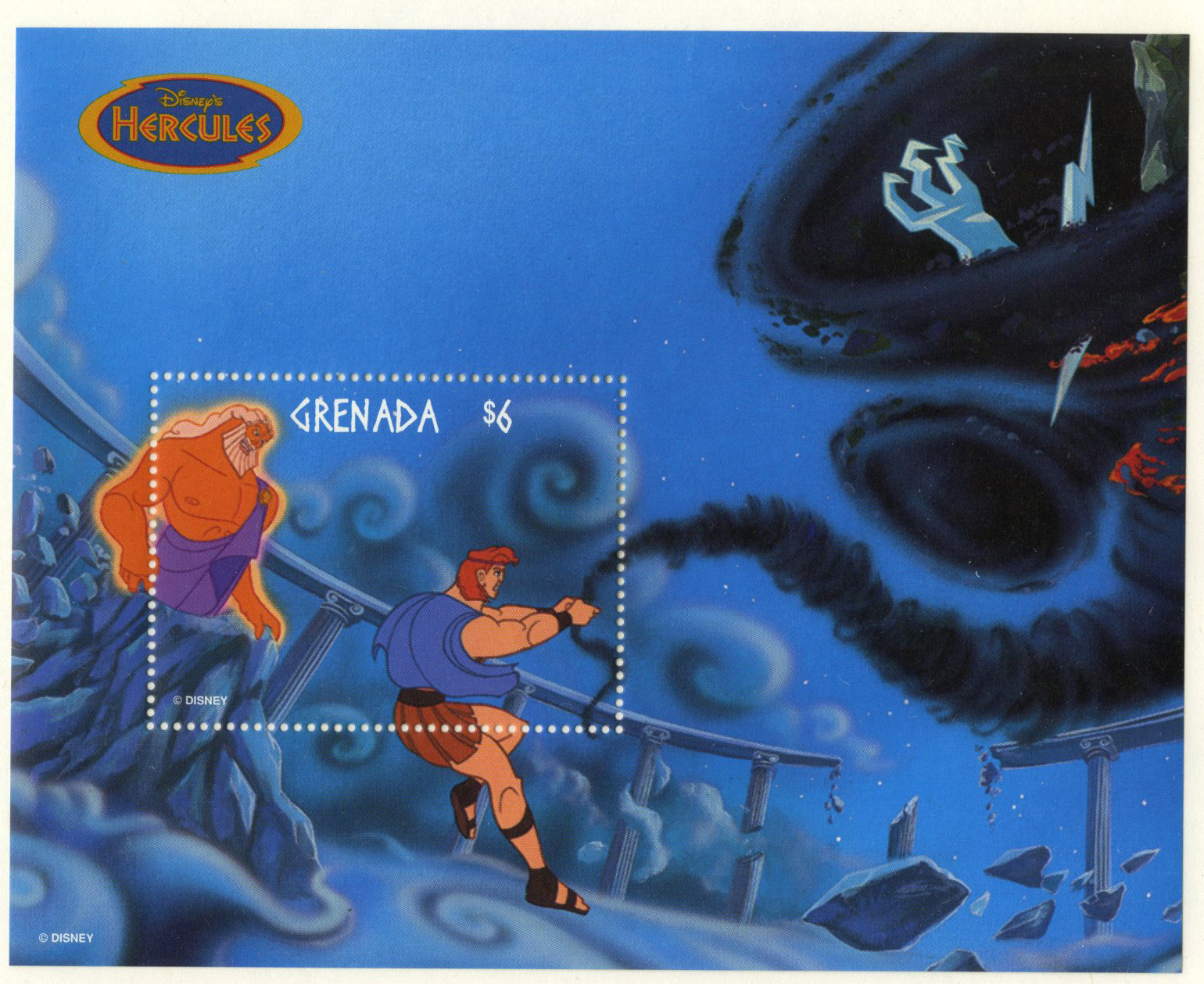 MDS327G - 1998 Disney's Hercules, Mint Souvenir Sheet, Grenada - Mystic ...