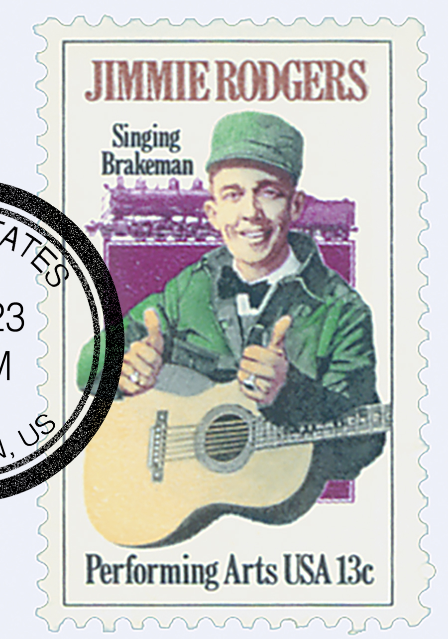 1755 - 1978 13c Performing Arts: Jimmie Rodgers - Mystic Stamp Company
