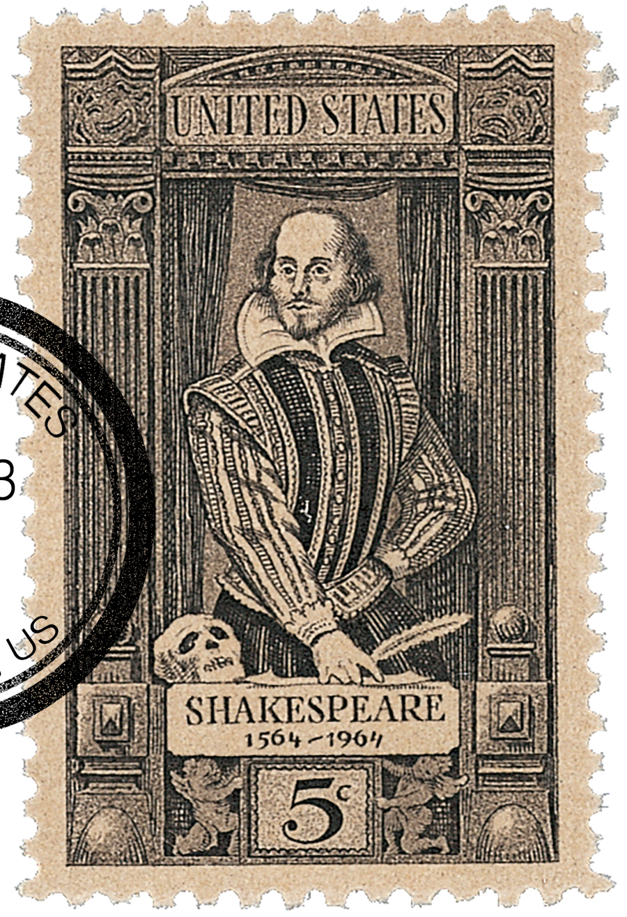 1250 - 1964 5c William Shakespeare - Mystic Stamp Company