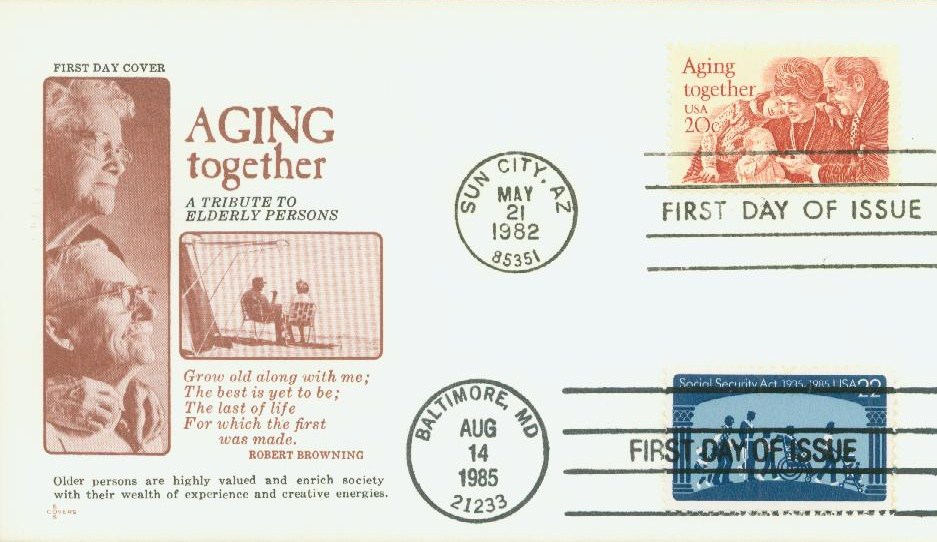 2011 - 1982 20c Aging Together - Mystic Stamp Company