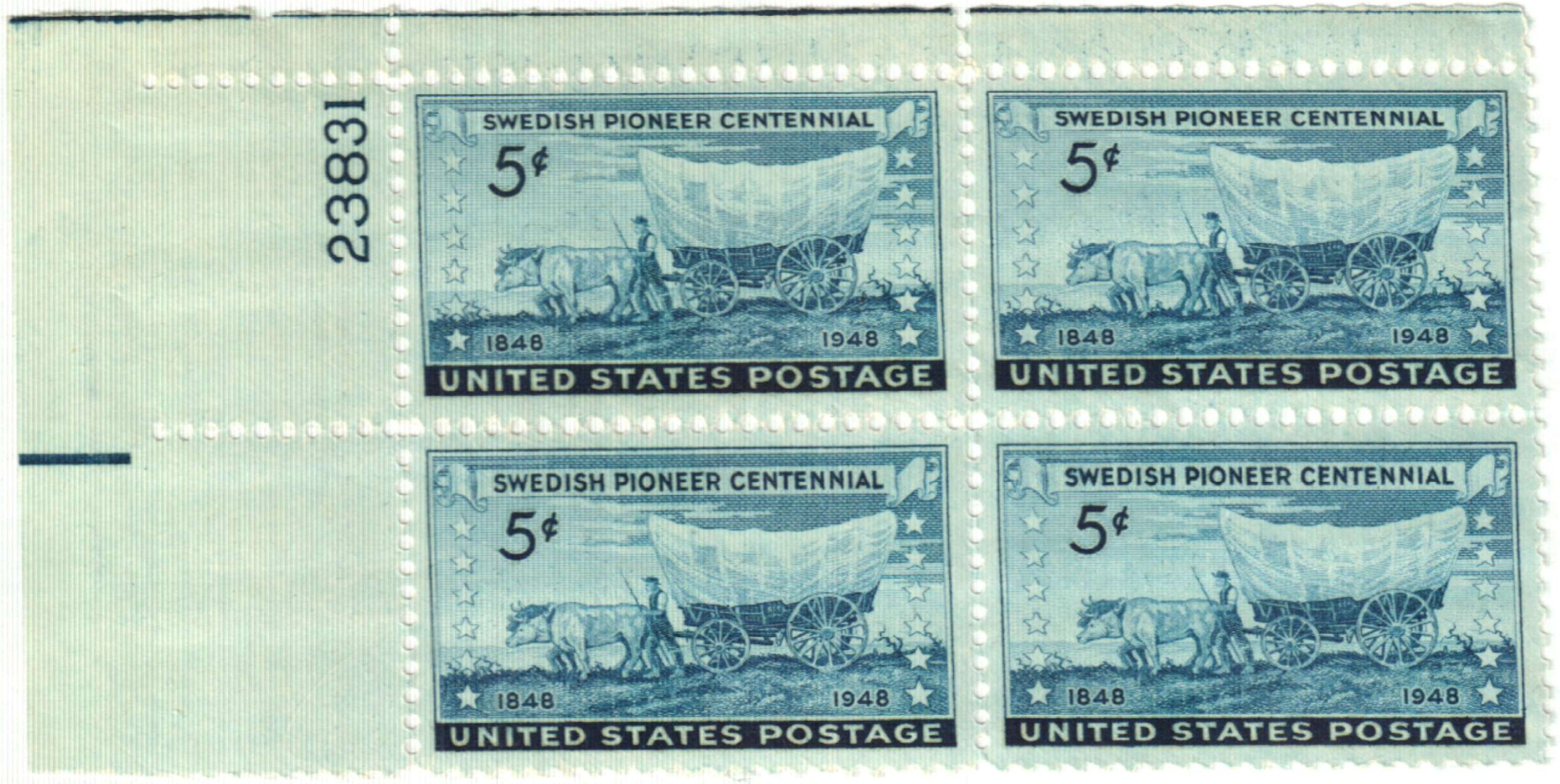 958 - 1948 5c Swedish Pioneer Centennial - Mystic Stamp Company