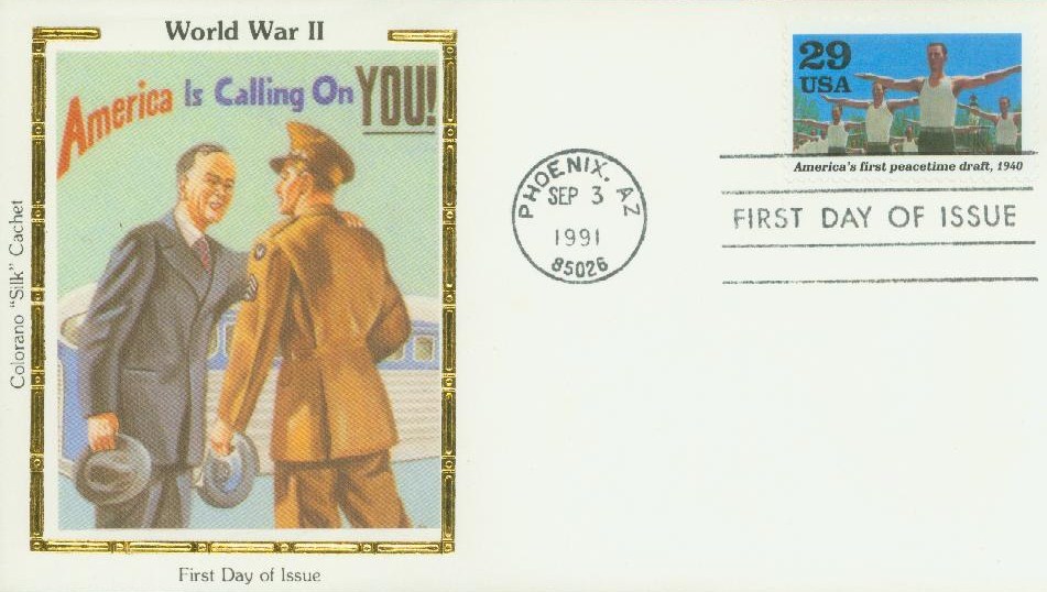 2559b - 1991 29c World War II: America's First Peacetime Draft - Mystic ...