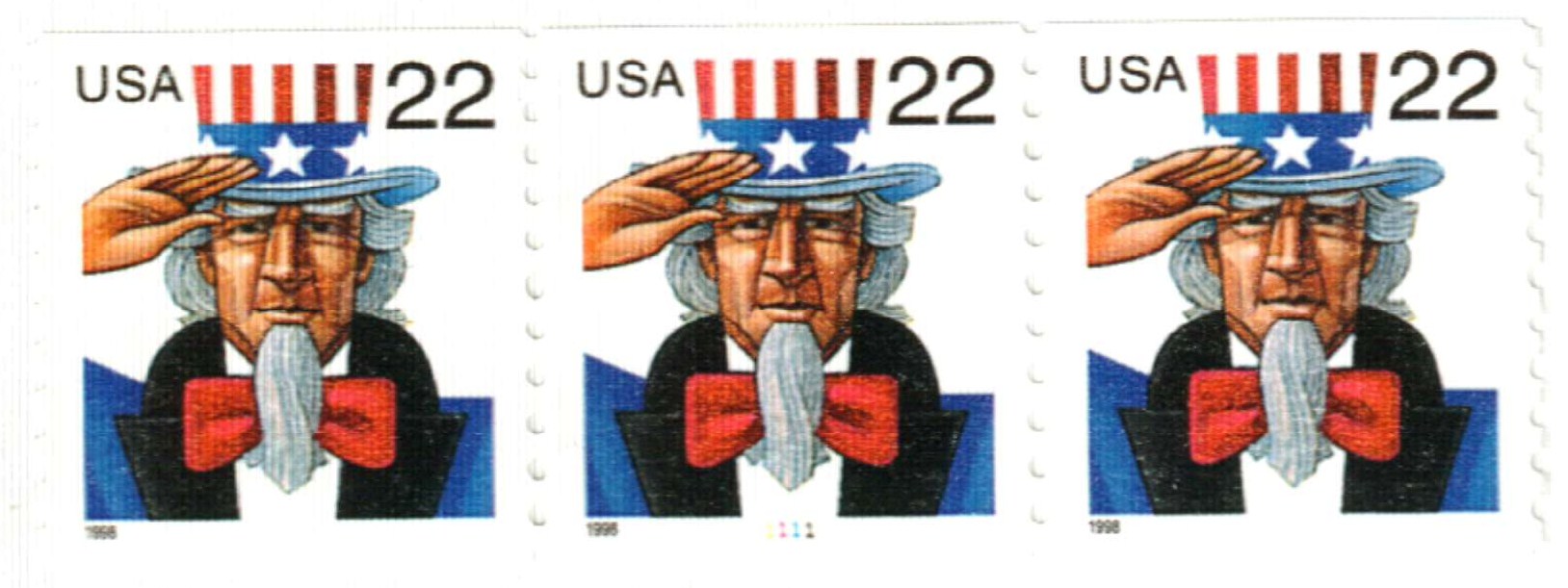 3353 - 1999 22c Uncle Sam, coil - Mystic Stamp Company