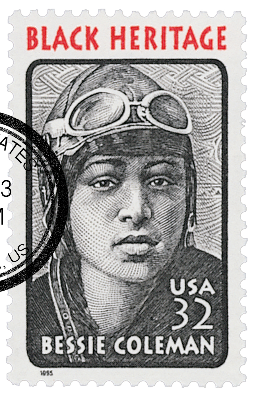 2956 - 1995 32c Black Heritage: Bessie Coleman - Mystic Stamp Company