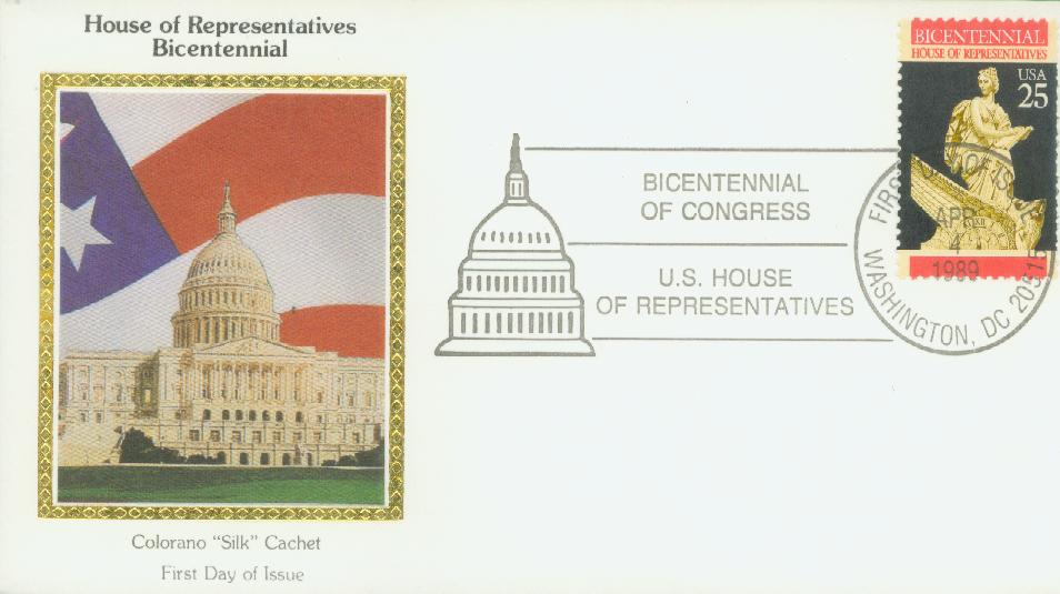 2412 - 1989 25c Constitution Bicentennial: House of Representatives ...