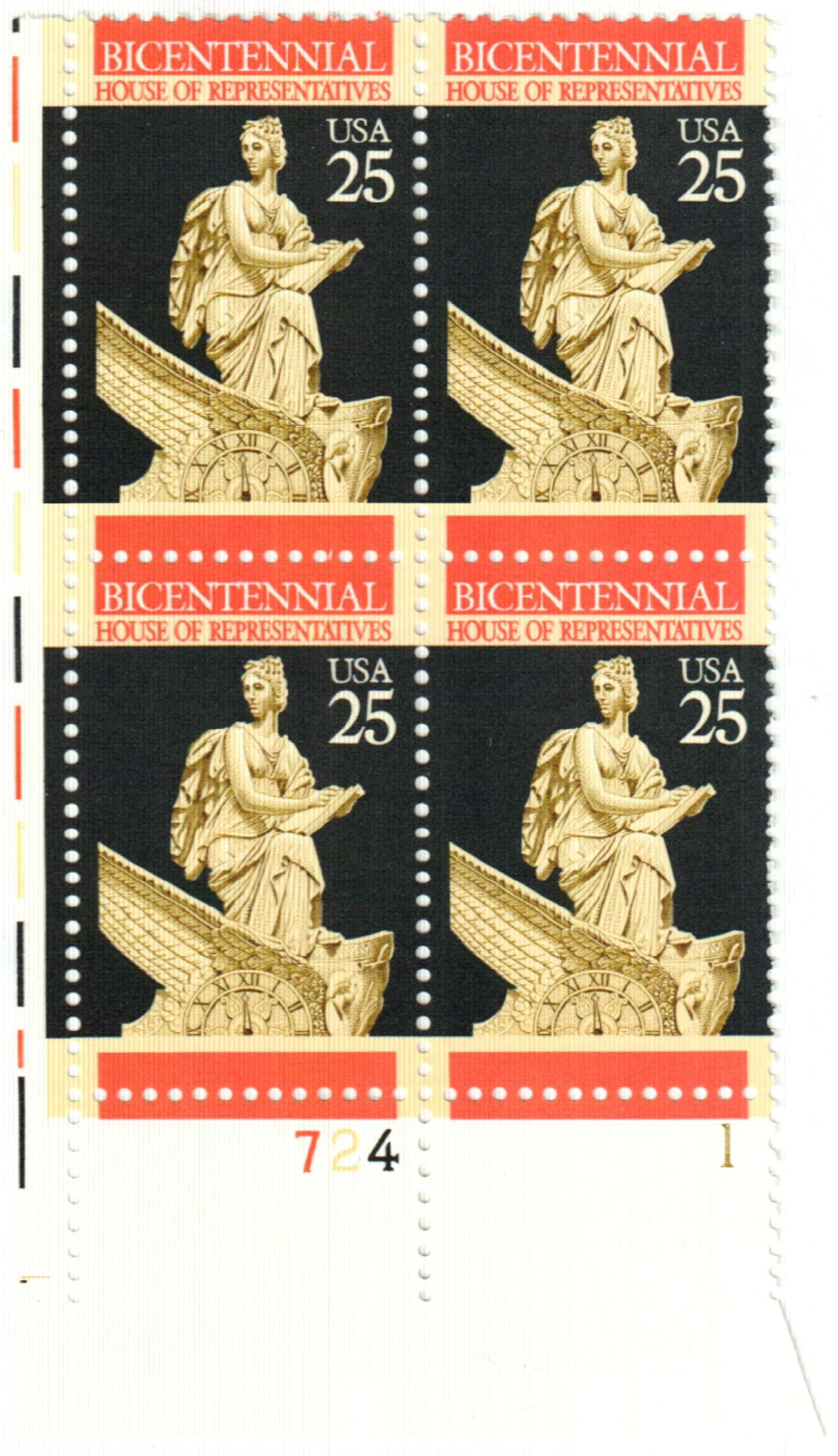 2412 - 1989 25c Constitution Bicentennial: House of Representatives ...