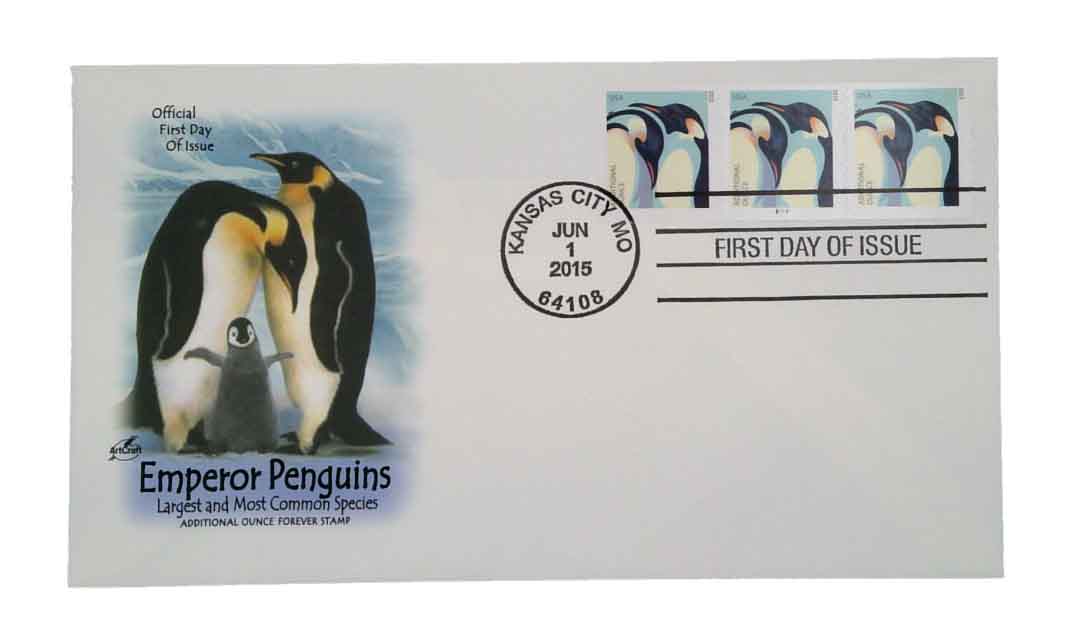4990 - 2015 22c Penguins, coil - Mystic Stamp Company