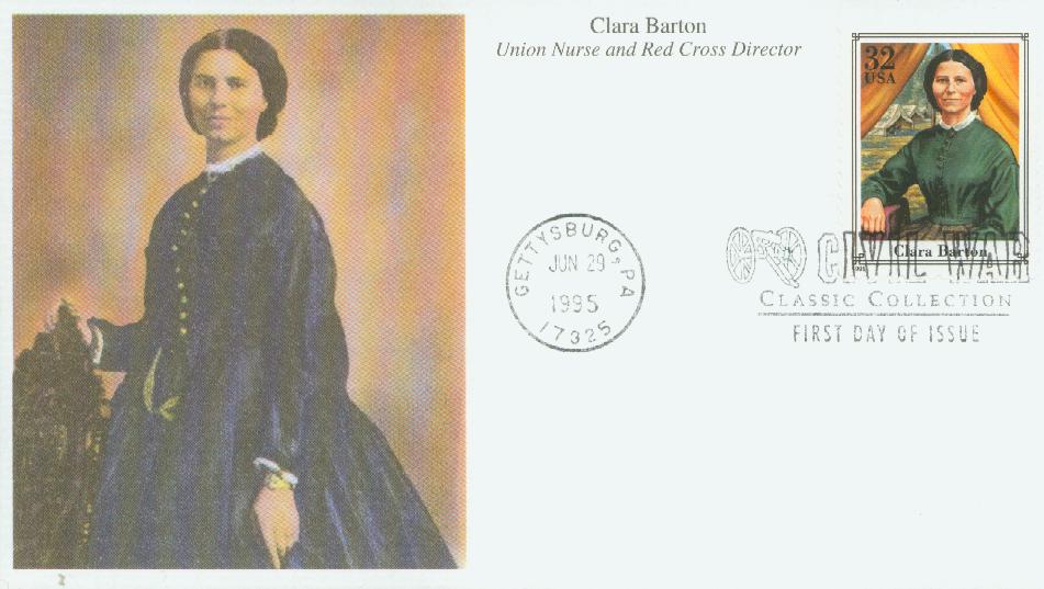 2975c - 1995 32c Civil War: Clara Barton - Mystic Stamp Company
