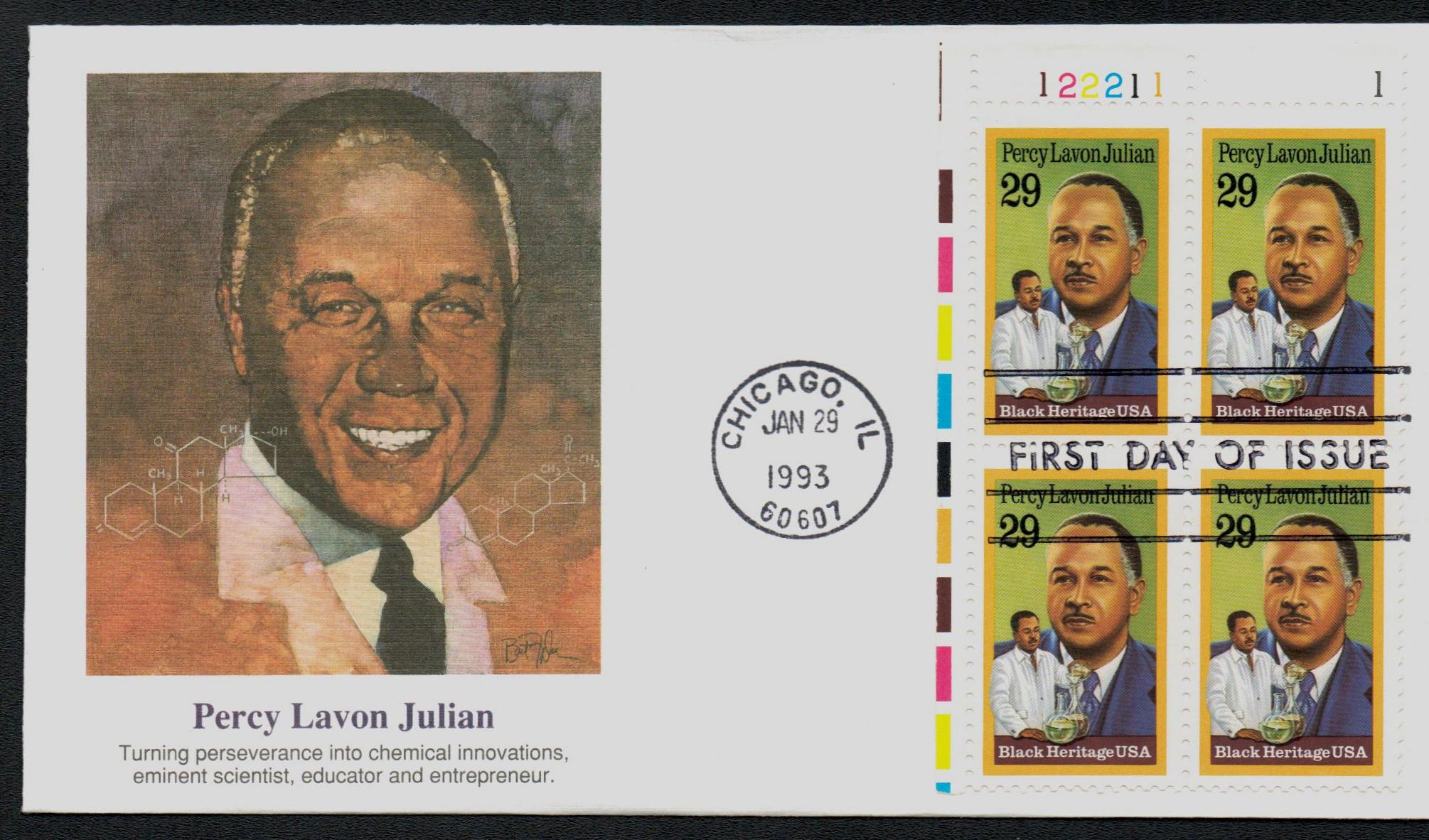 2746 - 1993 29c Black Heritage: Percy Lavon Julian - Mystic Stamp Company