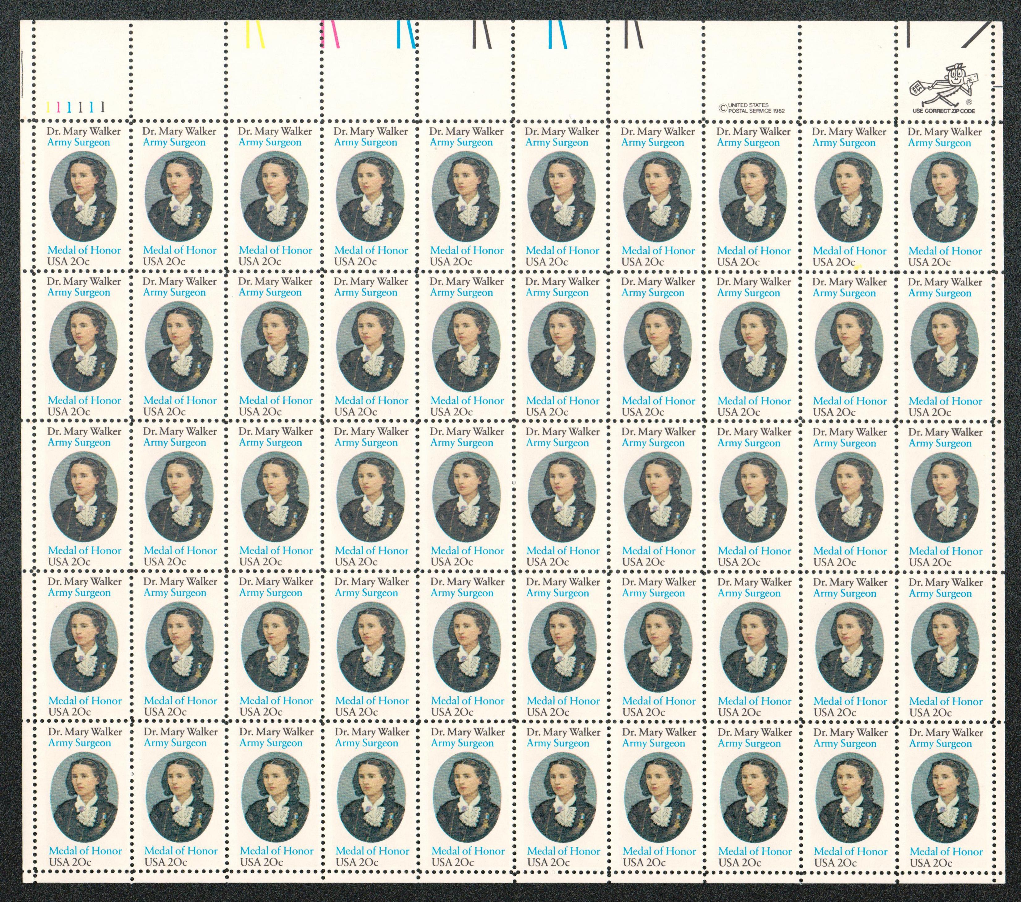 2013 - 1982 20c Dr. Mary Walker - Mystic Stamp Company