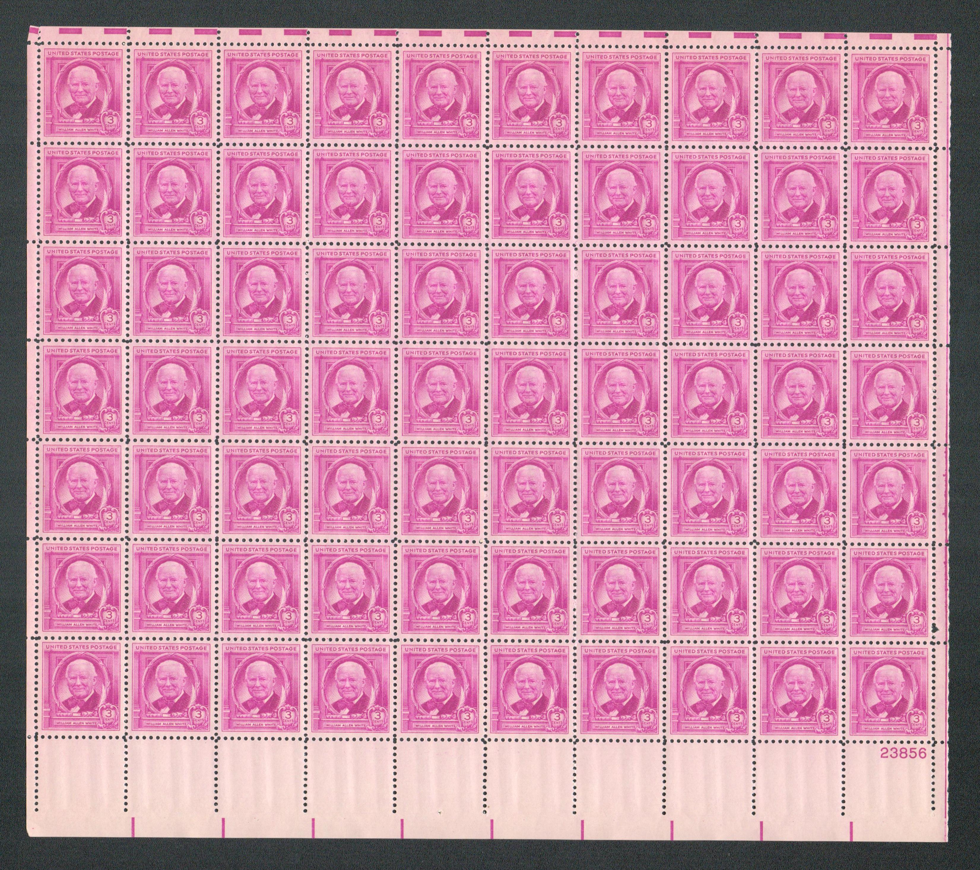 960 - 1948 3c William Allen White - Mystic Stamp Company