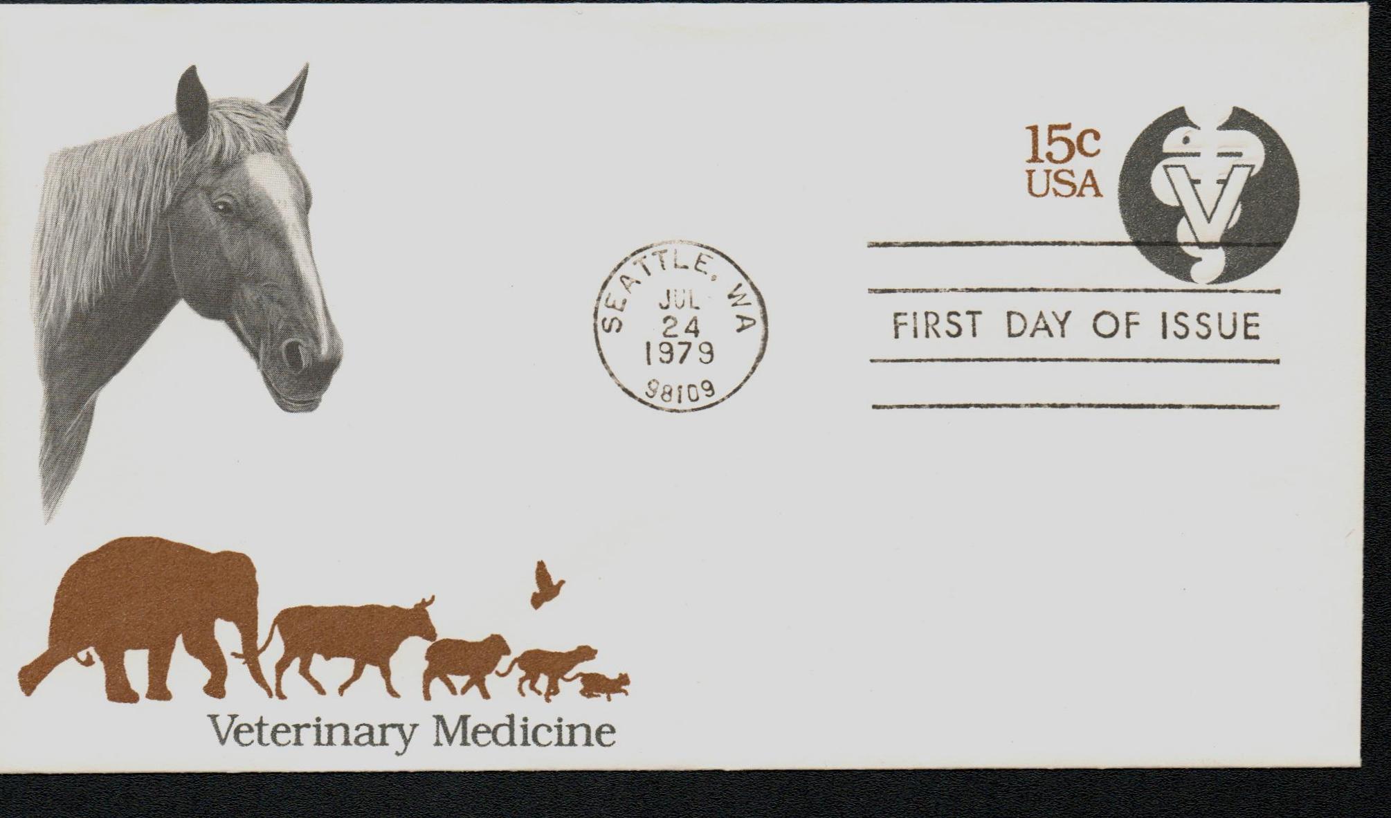 U595 - 1979 15c Stamped Envelopes and Wrappers - Veterinary Medicine ...