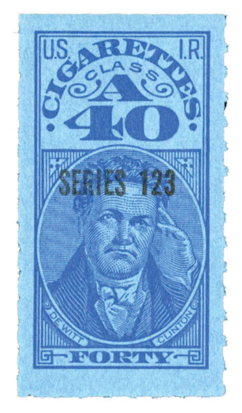 TA382a - 1953, 40 Cigarette Tax Revenue Stamps - Class A, Series 123 ...